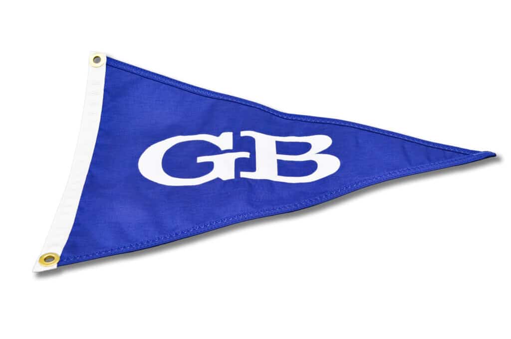 Grand Banks Burgee Pennant Flag - Skipper Rudy | Classic Boat Flags