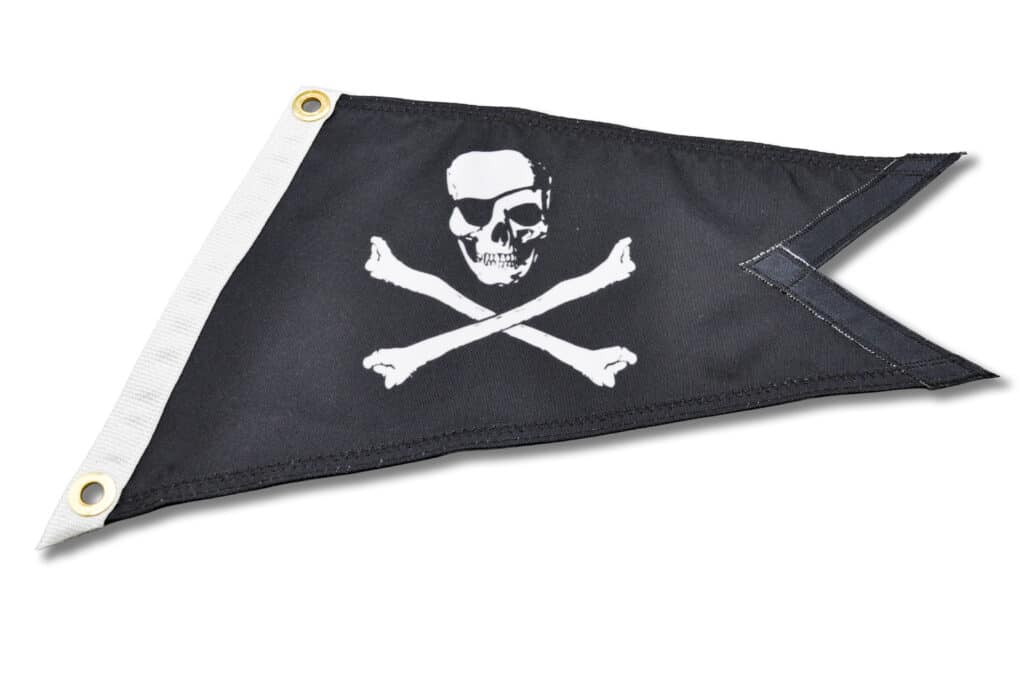Pirate - Jolly Roger Pennant - Skipper Rudy | Classic Boat Flags