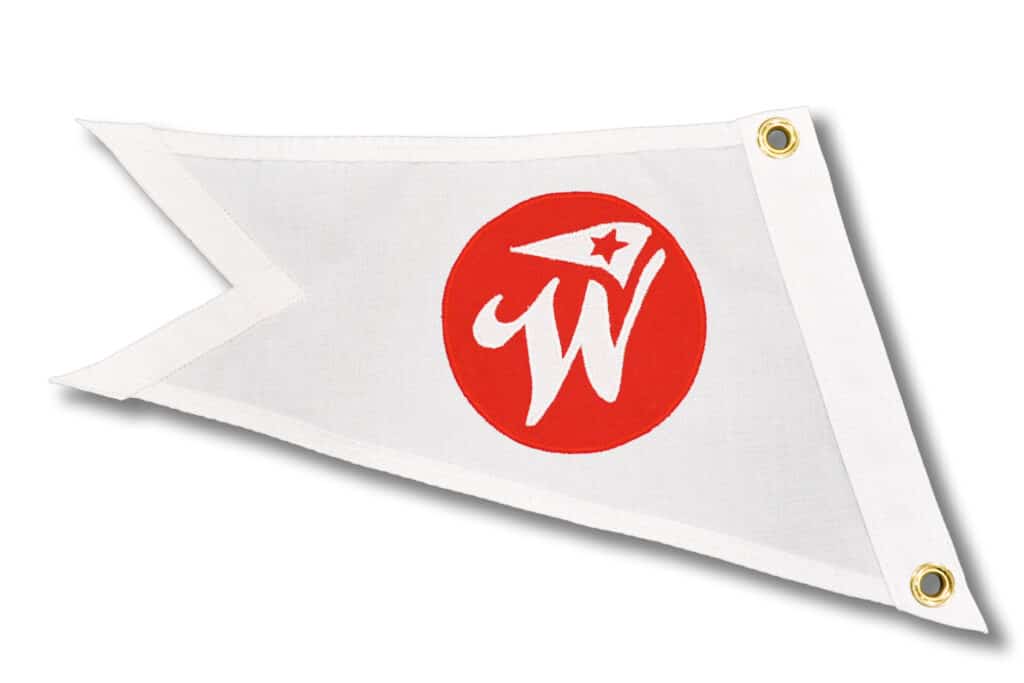 Woody Boater Pennant Burgee Flag - Skipper Rudy | Classic Boat Flags